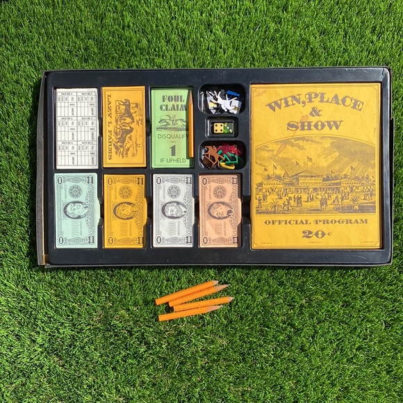 3M | Games | Vintage Win Place Show Horserace Board Game Approx 966 ...